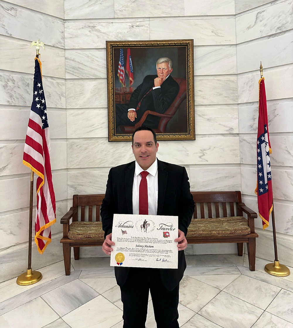 Ambassador of Goodwill of the U.S. State of Arkansas: Johnny Hachem ...